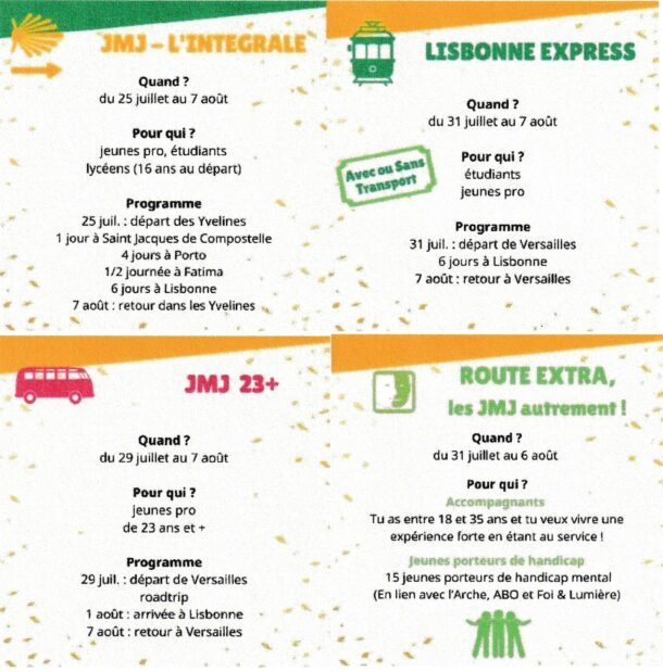 JMJ 2023 - Lisbonne - Paroisse Cathédrale Saint-Louis